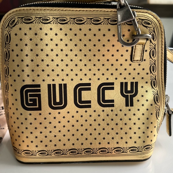 Gucci | Bags | Gucci X Sega Guccy Stars Mini Dome Gold Calfskin Crossbody Bagkeeper Bag Box ...